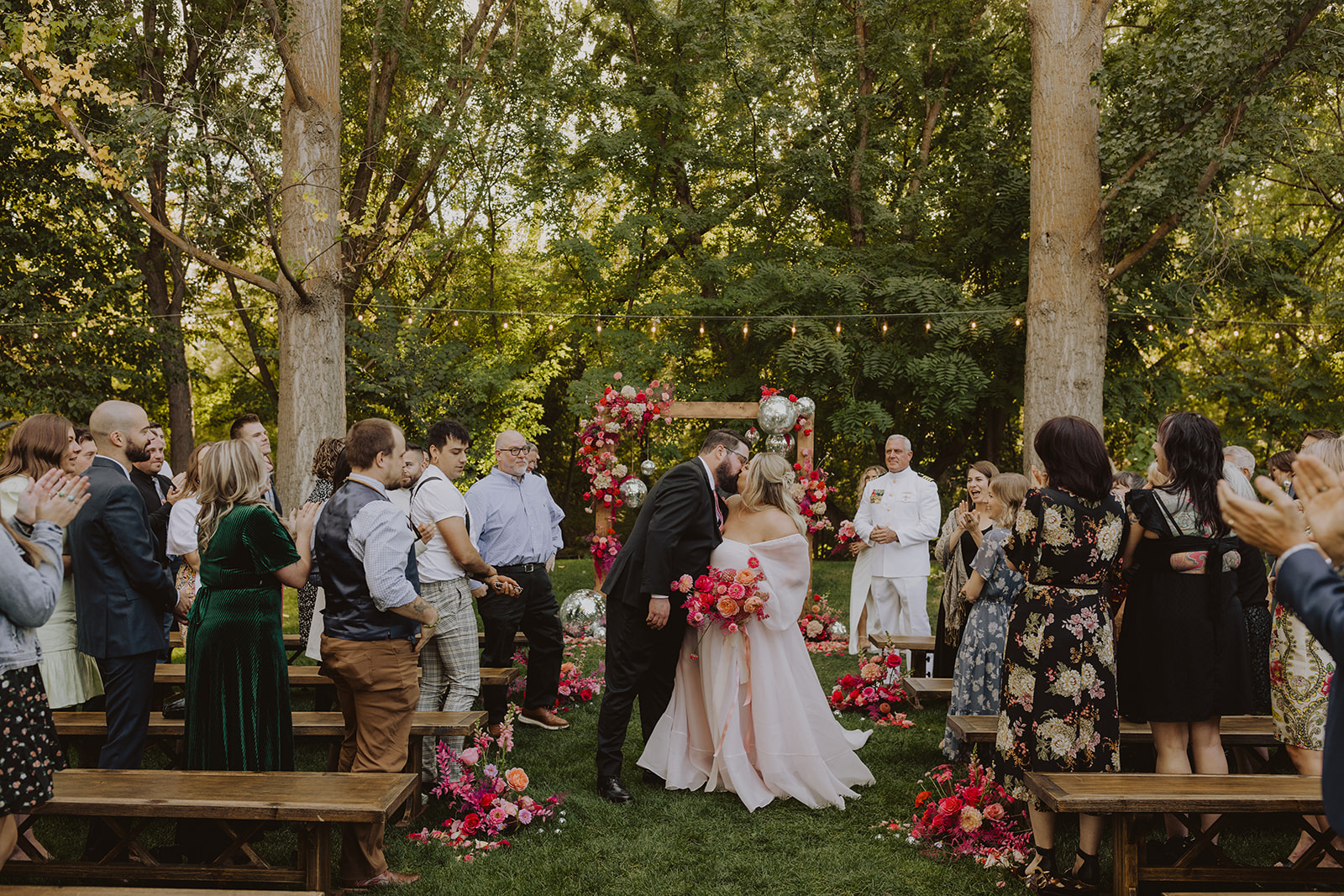 Pink Disco Wedding at the Cottage at Riverbend
