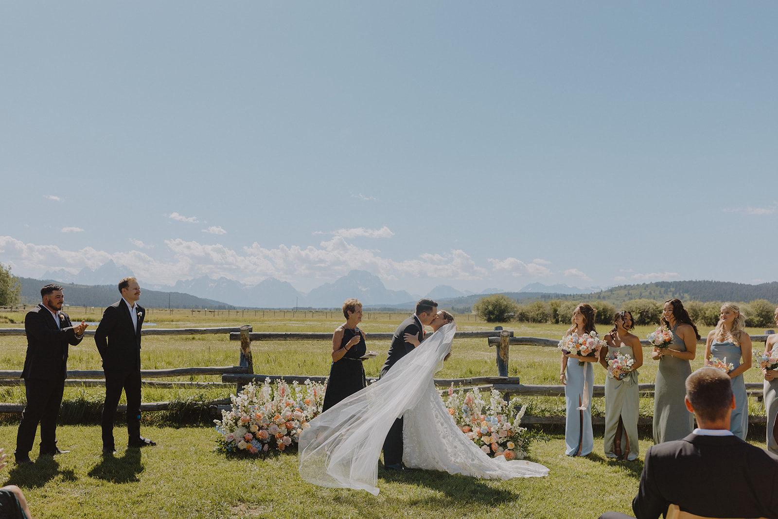 Colorful Diamond Cross Ranch Jackson Hole Wedding